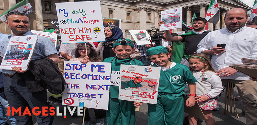 ‘Medics Under Fire’ protest against military attacks on hospitals in ...